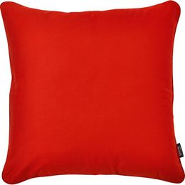 done. Dekokissen &raquo;Uni&laquo; unifarben, Rei&szlig;verschluss, Kissenh&uuml;le ohne F&uuml;llung, 1 St&uuml;ck rot Baumwolle B/L: 65cm x 65cm, 1 Stk.