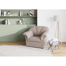 DOMO collection Sessel &raquo;Pegnitz zeitlos, elegante Armlehnen, komfortabel&laquo; grau 92% Polyester, 8% Nylon Feinstruktur, B/H/T: 105cm x 82cm x 82cm