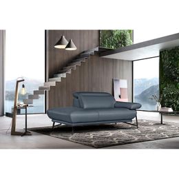 Egoitaliano Ottomane &raquo;Anais, erstklassiges Designsofa, Breite 179 cm, Fu&szlig;farbe schattengrau&laquo; Kopfteil verstellbar, Leder BULL, smoke grau LEDER -Artikel BULL &ndash; 