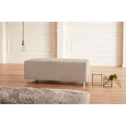 Home Affaire Polsterhocker &raquo;Gy&ouml;r&laquo; democratichome Edition, passend zum Ecksofa 'Gy&ouml;r' beige Microfaser (100% Polyester);Luxus-Microfaser Lederoptik (