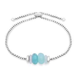 Tamaris Damen Armband &raquo;Natural Stones&laquo; mit verschiedenen Steinen 21cm, Edelstahl