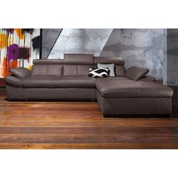 exxpo - sofa fashion Ecksofa &raquo;Salerno, Funktionssofa, Breite 280cm, hoher Sitzkomfort, L-Form&laquo; inkl. Kopf- und Armteilverstellung, wahlweise mit 