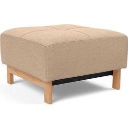 INNOVATION LIVING Polsterhocker Pocket Spring Komfort, minimale Belastung f&uuml;r die Umwelt braun 100% Polyester B/H/T: 65cm x 40cm x 65cm