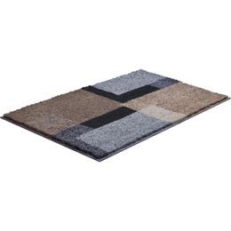 Grund Badematte &raquo;Atala&laquo; H&ouml;he 20 mm rutschhemmend beschichtet fu&szlig;bodenheizungsgeeignet grau Polyacryl rechteckig (60cm x 100cm ), 1 Stk.