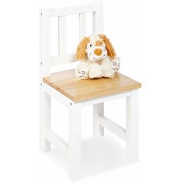 Pinolino Stuhl &raquo;Fenna wei&szlig;/natur&laquo; () f&uuml;r Kinder wei&szlig; Massivholz B/H/T: 26cm x 54cm x 26cm