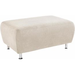 Home Affaire Hocker &raquo;Manhattan&laquo; in drei Bezugsqualit&auml;ten beige Struktur (100% Polyester);Flachgewebe (90% Polyester, 10% Polyamid);Luxus-Microfaser (