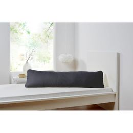 Primera Kissenbezug &raquo;Seitenschl&auml;ferkissen&laquo; in weicher Feinjersey-Qualit&auml;t grau Mako-Jersey, Obermaterial: 100% Baumwolle B/L: 40cm x 140cm, 1 Stk., Mako-