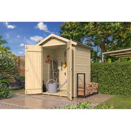 Nordic Holz Gartenhaus &raquo;Elementhaus KENT 2.1&laquo; beige Massivholz ohne Fu&szlig;boden, ohne Dacheindeckung