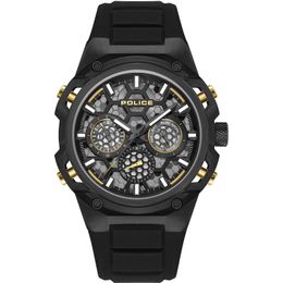 Police Herren Multifunktionsuhr &raquo;CHALLANGER&laquo; Quarzuhr, Armbanduhr, Herrenuhr, Silikonarmband, analog grau Einheitsgr&ouml;&szlig;e