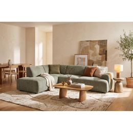 OTTO home Ecksofa &raquo;Linkka, Breite 282 cm&laquo; L-Form, in einem weichen Chenille-Stoff, mit Wellenunterfederung gr&uuml;n 90% PES, 10% Nylon B/H/T: 282cm x 75cm