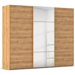 Rauch Schwebet&uuml;renschrank &raquo;Kleiderschrank Schrank Garderobe Schlafzimmerschrank SCALE-TRIO&laquo; edle dreigeteilte Front mit 2 Zierleisten und Spiegel MADE