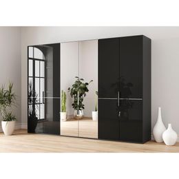 Musterring Kleiderschrank &raquo;Imola W&laquo; inkl. Einlegeb&ouml;den und Kleiderstangen, mit Glas- und Spiegelt&uuml;ren grau Floatglas, Holzwerkstoff B/H/T: 295,2cm x 236cm x 58cm