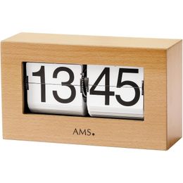 AMS Unisex AMS Tischuhr &raquo;T1175/18&laquo; B&uuml;ro, Wohnzimmer, Esszimmer, Holz braun Einheitsgr&ouml;&szlig;e