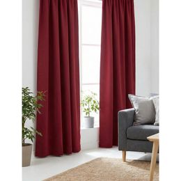 WIRTH Vorhang &raquo;Dim out&laquo; Kr&auml;uselband 1 Stk. tlg. nach Ma&szlig; rot Polyester 145cm, Kr&auml;uselband, 142cm