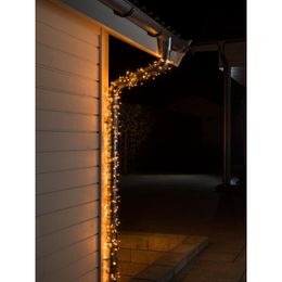 Konstsmide LED-Lichterkette &raquo;Weihnachtsdeko aussen&laquo; 120 Stk.-flammig Micro LED Lichterkette, mit Multifunktion, 120 bernsteinfarbene Dioden schwarz 