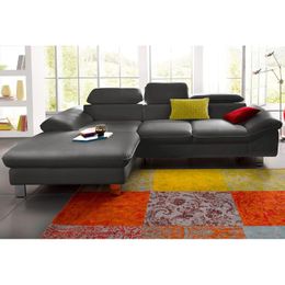 COTTA Ecksofa &raquo;Driver L-Form, B: 268 cm&laquo; Kopfteilverstellung, optional Schlaffunktion & Bettkasten LEDER BEEFY (ein abgedecktes Spalt-Rindsleder) im 