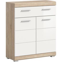 Welltime Unterschrank &raquo;SIENA, Breite 74cm, 2 T&uuml;r, 1 Schubkasten, 2 F&auml;cher, MDF-Front&laquo; TOPSELLER!, in verschiedenen Farben erh&auml;ltlich, Badm&ouml;bel, 