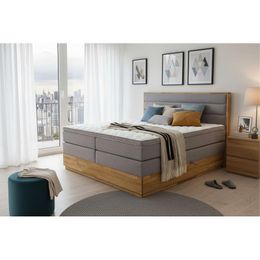 Home Affaire Boxspringbett &raquo;Evelina, Doppelbett, Polsterbett, Komfortbett, 160 & 180 cm&laquo; inkl. 6 cm Topper, zwei Bettk&auml;sten, Taschen-Federkernmatratze
