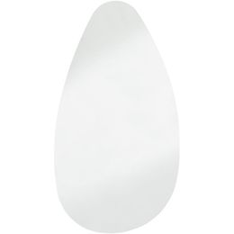 Salesfever Wandspiegel &raquo;Design-Spiegel f&uuml;r stilvolle Akzente&laquo; Elegante Tropfenform: oval transparent MDF, Spiegelglas B/H/T: 59,5cm x 110cm x 0,5cm, 
