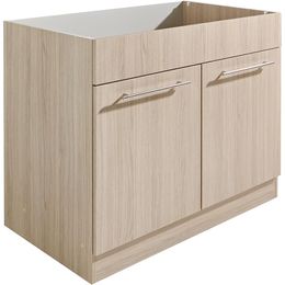 Wiho-K&uuml;chen wiho K&uuml;chen Sp&uuml;lenschrank &raquo;Filo&laquo; 100 cm breit, ohne Arbeitsplatte beige Vicenza Eiche hell, B/H/T: 100cm x 82cm x 57cm, T&uuml;ren: 2 Stk. Ma&szlig;e (B/T/H): 