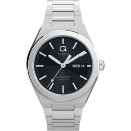 Timex Herren Quarzuhr &raquo;CONTINENTAL&laquo; Armbanduhr, Herrenuhr, Edelstahlarmband, Datum, Leuchtzeiger silber Einheitsgr&ouml;&szlig;e