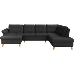 Sit & More sit&more Wohnlandschaft &raquo;G&ouml;teborg&laquo; inkl. Sitztiefenverstellung, wahlweise mit Bettfunktion & Bettkasten schwarz B/H/T: 327cm x 90cm x 226cm, 