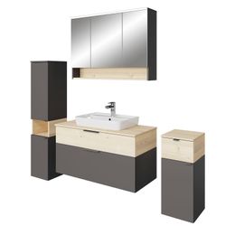 Badm&ouml;bel-Set &raquo;Quickset 394&laquo; Komplett-Set, 5 Stk. tlg. grau Einheitsgr&ouml;&szlig;e