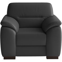 Sit & More sit&more Sessel &raquo;Montego&laquo; mit Federkern schwarz NaturLEDER , B/H/T: 106cm x 88cm x 90cm