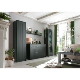Home Affaire Wohnwand &raquo;Ascot&laquo; gr&uuml;n Holzwerkstoff, MDF B/H/T: 270cmcm x 198cmcm x 43cmcm