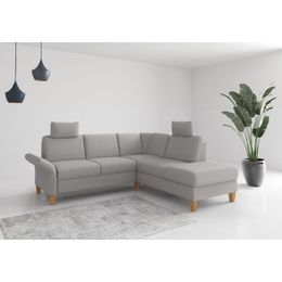 OTTO home Ecksofa &raquo;Rochelle, L-Form&laquo; wahlweise mit Armteilverstellung, Schlaffunktion und Bettkasten grau 95% Polyester 5% Polyamid B/H/T: 240cm x 