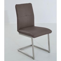K+w Komfort & Wohnen K+W Komfort & Wohnen Freischwinger &raquo;6511&laquo; () Freischwinger mit Hochkantrohr und praktischem Metallgriff am R&uuml;cken braun B/H/T: 46cm x 90cm x 62cm, 
