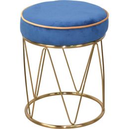 Inosign Sitzhocker &raquo;Liano&laquo; 1 Stk. tlg. blau B/H/T: 45cm, Samtstruktur