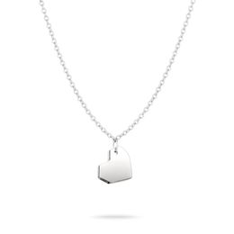 Liebeskind Berlin Damen Kette mit Anh&auml;nger &raquo;Schmuck Edelstahl Urban Heart Herz&laquo; silber Edelstahl, L: 45 B: 1mm