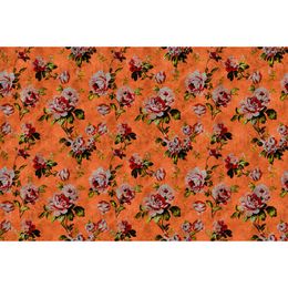 Livingwalls living walls Fototapete &raquo;Walls by Patel Wild Roses 2&laquo; glatt Vlies, Wand, Schr&auml;ge gelb Vlies B/L: 4m x 2,7m