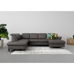 Sit & More sit&more Wohnlandschaft &raquo;Maggiore U-Form&laquo; wahlweise mit Kopfteilverstellung, Schlaffunktion und Stauraum grau 100% Polyester B/H/T: 312cm x 224cm, 