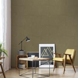 SUPERFRESCO EASY Vliestapete &raquo;Mason Ocker 10mx52cm&laquo; abstrakt glatt Mason Gelb 1000x52cm schwarz Vlies B/L: 0,52m x 10m, Rollen: 1