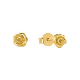 Amor Damen Paar Ohrstecker &raquo;Rose&laquo; gold 6mm, Silber 925 (Sterlingsilber)