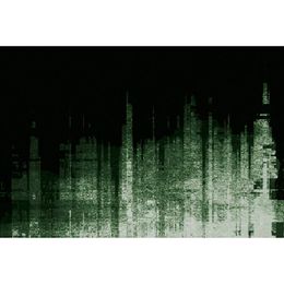 ARCHITECTS PAPER Fototapete &raquo;Atelier 47 Skyline Artwork 3&laquo; Stadt glatt Vlies, Wand, Schr&auml;ge, Decke gr&uuml;n Vlies B/L: 4m x 2,7m