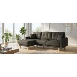 OTTO home Ecksofa &raquo;TRIPLO optionale Schlafsofa mit Bettkasten, Ma&szlig;e B/T/H: 234/164/89 cm&laquo; L-Form wahlweise mit Bettfunktion - Liegefl&auml;che 132x210 cm 