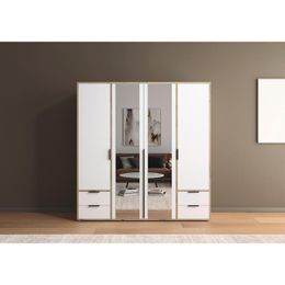 Rauch Dreht&uuml;renschrank &raquo;Kleiderschrank Schrank Garderobe W&auml;scheschrank NAGATA mit Spiegel&laquo; in 3 verschiedenen Ausstattungen BASIC/CLASSIC/PREMIUM, und