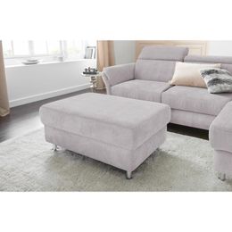Sit & More sit&more Hocker &raquo;Avignon&laquo; silber Struktur (100% Polyester);Flachgewebe (90% Polyester, 10% Polyamid);Luxus-Microfaser (100% Polyester) B/H/T: 102cm x 