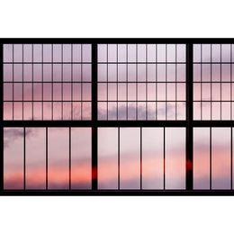 Livingwalls living walls Fototapete &raquo;Walls by Patel Sky 1&laquo; glatt Vlies, Wand, Schr&auml;ge rosa Vlies B/L: 4m x 2,7m