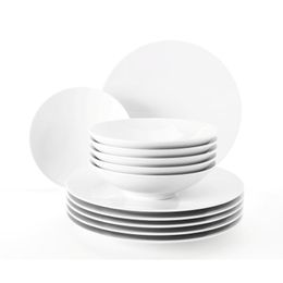 Seltmann Weiden Tafelservice &raquo;Geschirr-Set Life&laquo; Geschirr, Teller Set, wei&szlig;, Made in Germany, 12 Teile, f&uuml;r 6 Personen wei&szlig; Porzellan 12 Stk.