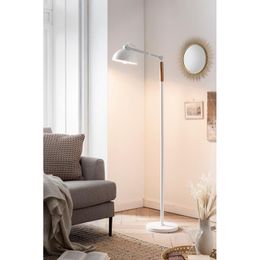 Salesfever Stehlampe &raquo;Havar&laquo; E27 1 Stk. mit verstellbarem Leuchtarm wei&szlig; 1, &Oslash; 20cm H: 149cm, 1 Stk.
