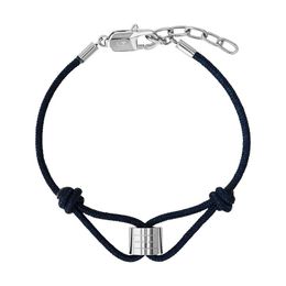 Tom Tailor Herren Tom Tailor Armband blau 22cm, Edelstahl Textil