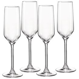 Ritzenhoff & Breker Sektglas &raquo;Rumba&laquo; 4er Set, je 220 ml transparent Glas &Oslash; 5,5cm x 23cm, 220ml, 4 Stk.