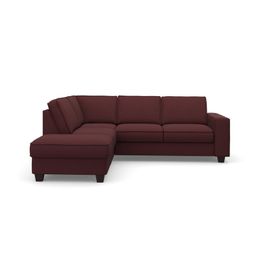 OTTO home Ecksofa &raquo;County L-Form&laquo; wahlweise Ottomane links oder rechts, mit Federkern-Polsterung lila Luxus-Microfaser (100% Polyester);Struktur fein 