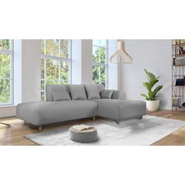 Home Affaire Ecksofa &raquo;Svennis L-Form&laquo; incl. Zierkissen, in 2 Bezugsvarianten grau Struktur (100% Polyester);Filzoptik (100% Polyester) B/H/T: 254cm x 