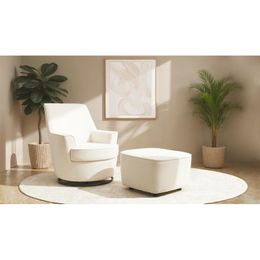 Home Affaire Drehsessel &raquo;HETTY, Drehsessel mit Wippfunktion und Hocker; Lesesessel, Armsessel&laquo; Set, 2 Stk. tlg. mit Dreh/Wippfunktion, mit Federkern, 