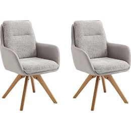 Home Affaire Esszimmerstuhl &raquo;Barcelona&laquo; (Set) 2 Stk.verschiedene Gestelle in Holz oder Metall grau Metall B/H/T: 92cm x 59cm, 2 Stk., 2er Set